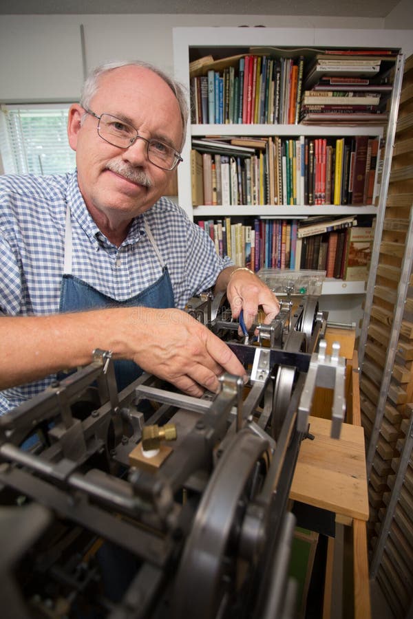Retired man in workshop stock image. Image of grey, haired - 56180039