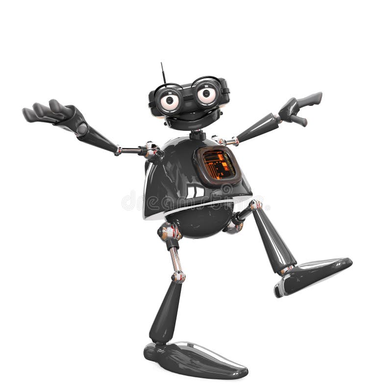 Humanoid Skeletal Robot Making a Salute Stock Illustration ... Humanoid Skeletal Robot Making a Salute Stock Illustration ...
