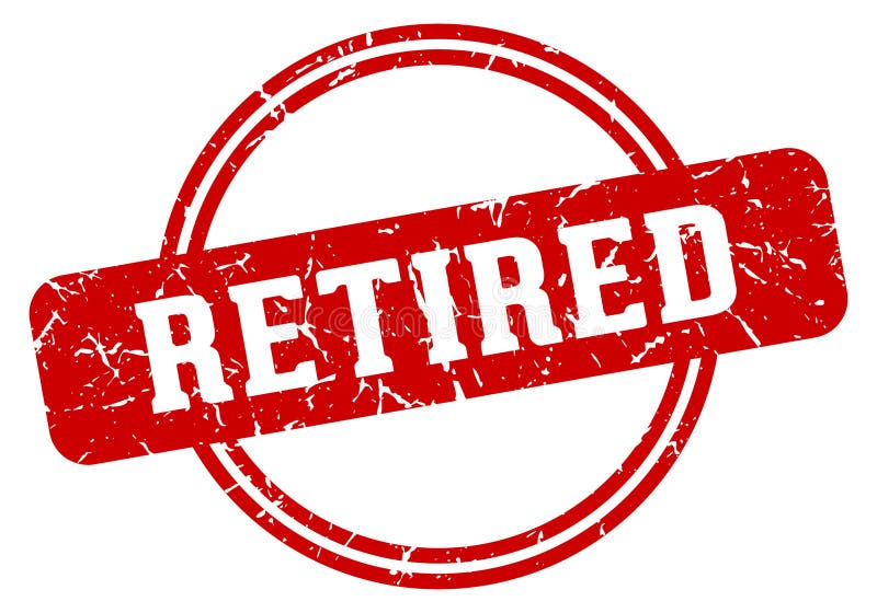 Retired stamp stock vector. Illustration of seal, graphic - 347664195