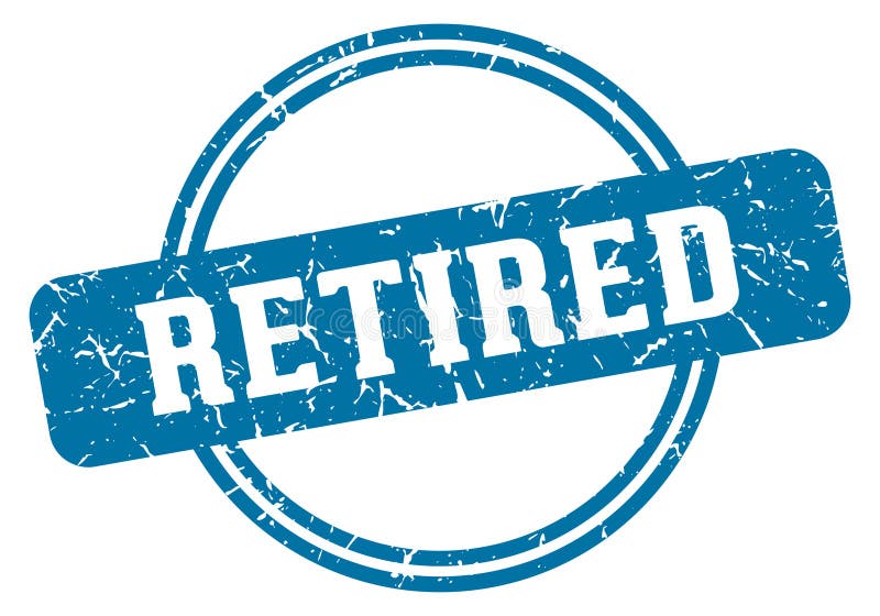 Retired stamp stock vector. Illustration of circle, graphic - 360710083