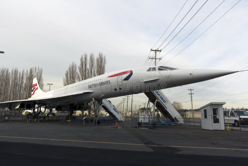 Retired Supersonic Passenger Aircraft Editorial Stock Photo - Image of ...