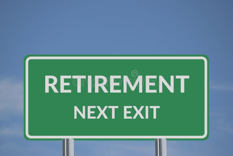 Freeway Exit Sign Perfect for Retirement, Stock Photo - Image of ideas ...