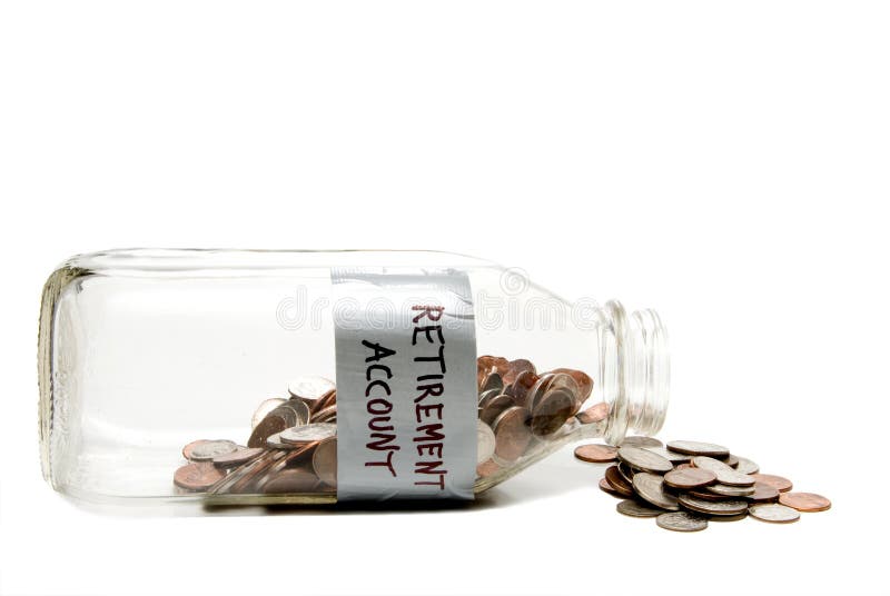 Empty Retirement Fund Jar stock photo. Image of checkbook - 28581704