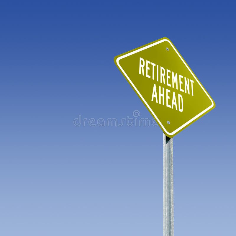 Retirement Highway Sign stock photo. Image of planning - 16763978