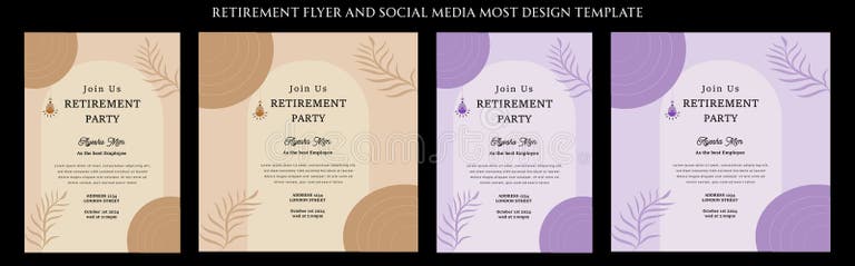 Retirement Lunch Party Invitation Flyer Design.Happy Retirement Party ...