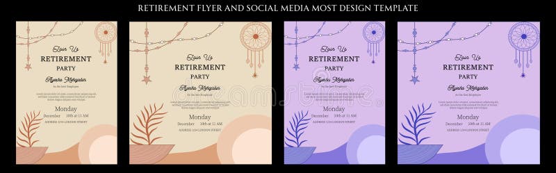 Retirement Lunch Party Invitation Flyer Design.Happy Retirement Party ...