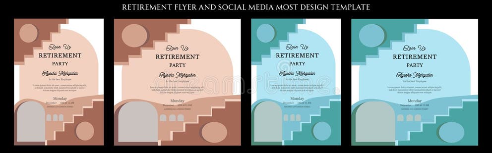 Retirement Lunch Party Invitation Flyer Design.Happy Retirement Party ...