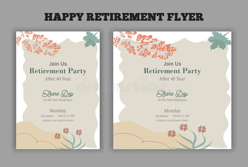 "Celebrate in Style! Happy Retirement Flyer Boho Vintage Design with ...