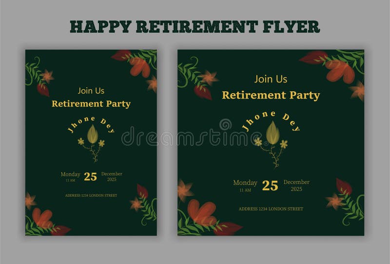 "Celebrate in Style! Happy Retirement Flyer Boho Vintage Design with ...