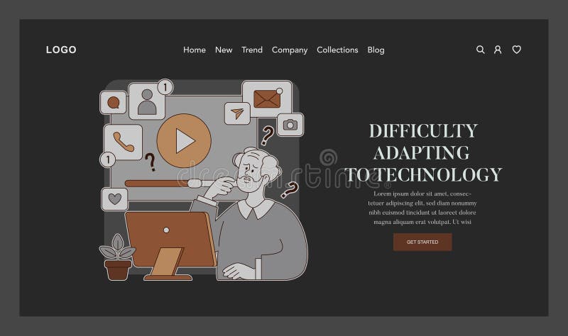 Retirement Challenges. Flat Vector Illustration Stock Vector ...