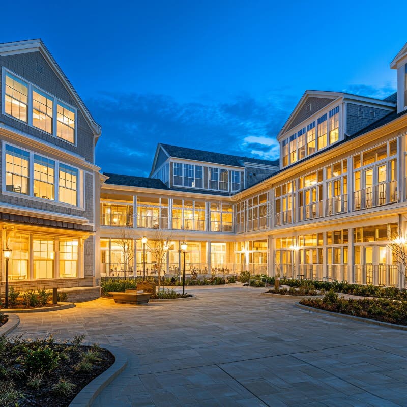 Retirement Community - Condominium for Senior Citizens. Stock Photo ...