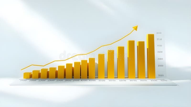 A Retirement Fund Chart Showing Projected Growth Stock Illustration ...
