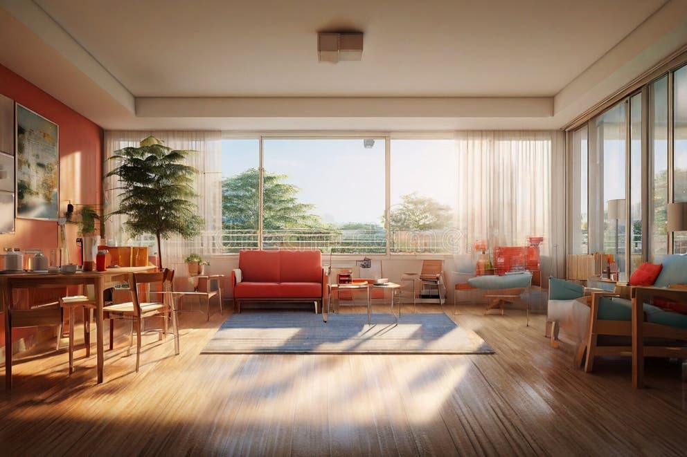Retirement Home Rendered in VRAY Stock Photo - Image of rendered, sofa: 315686342