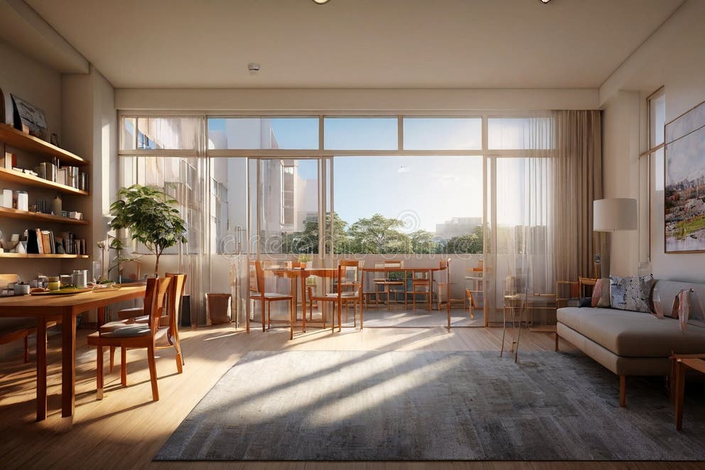 Retirement Home Rendered in VRAY Stock Photo - Image of sofa, retirement: 315686364