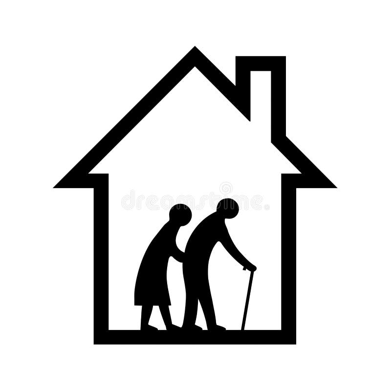 Retirement House Symbol Icon Stock Illustration - Illustration of aged ...
