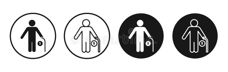 Retirement Icon Vector Set on White Background Stock Vector ...