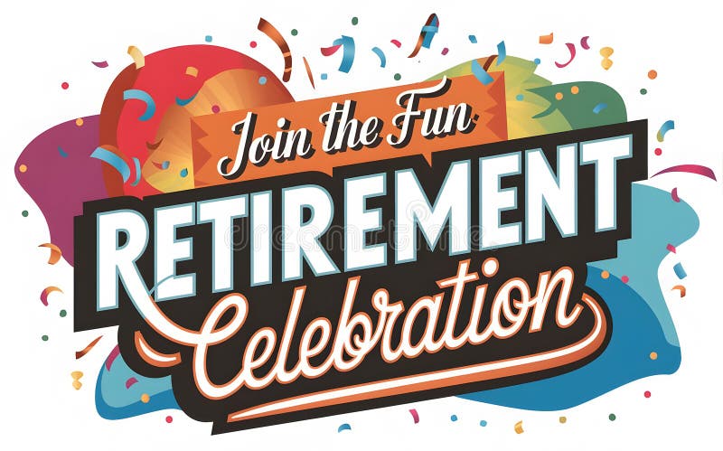 Retirement Invitation Template with a Joyful Festivity Theme, Stock ...