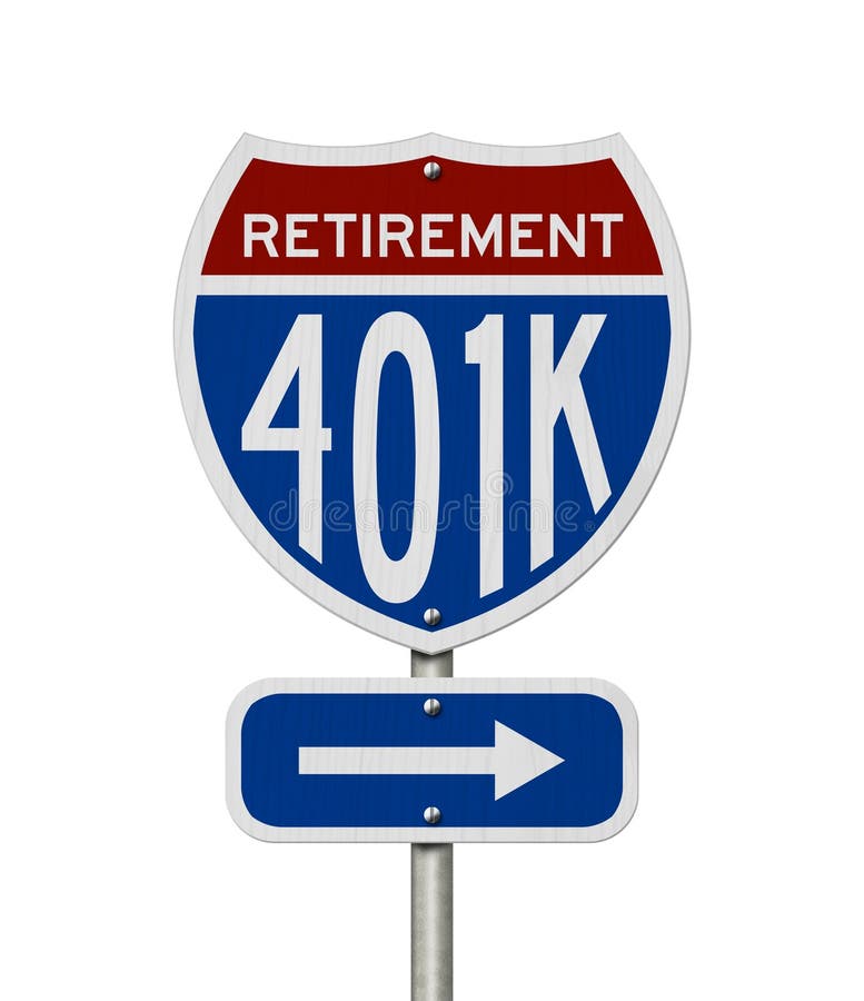 Retirement 401k Risks Message on Warning Road Sign Stock Image - Image ...