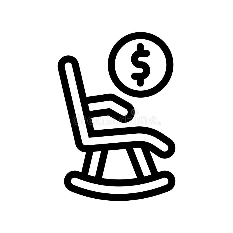Retirement Line Icon Illustration Vector Graphic Stock Illustration ...