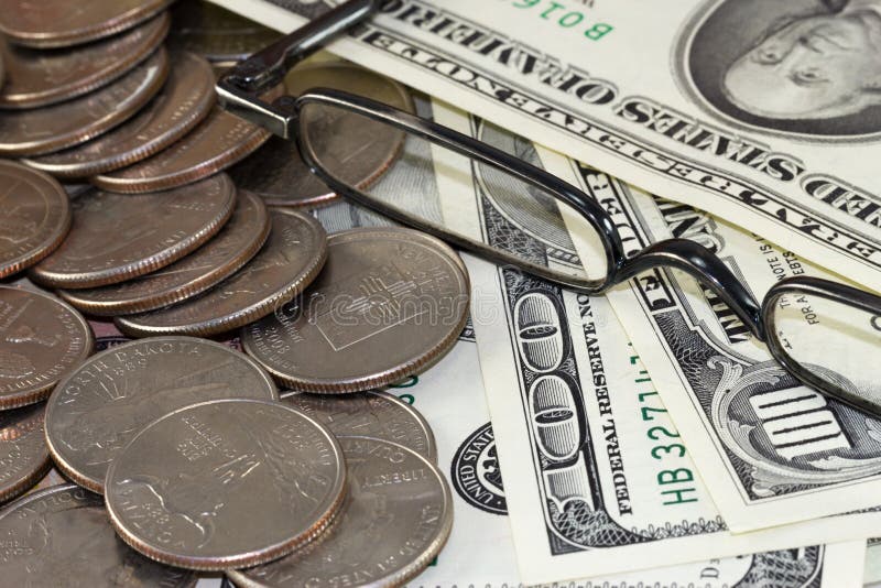 Retirement money stock photo. Image of magnifying, finance - 26533200