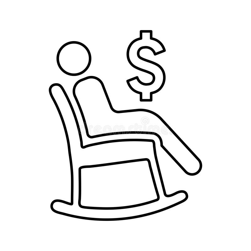 Retirement, Pension Icon. Outline Symbol Stock Illustration ...