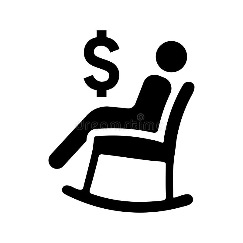 Retirement, pension icon stock illustration. Illustration of banking ...