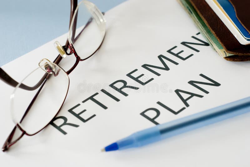 Retirement plan stock image. Image of file, font, writing - 31878979