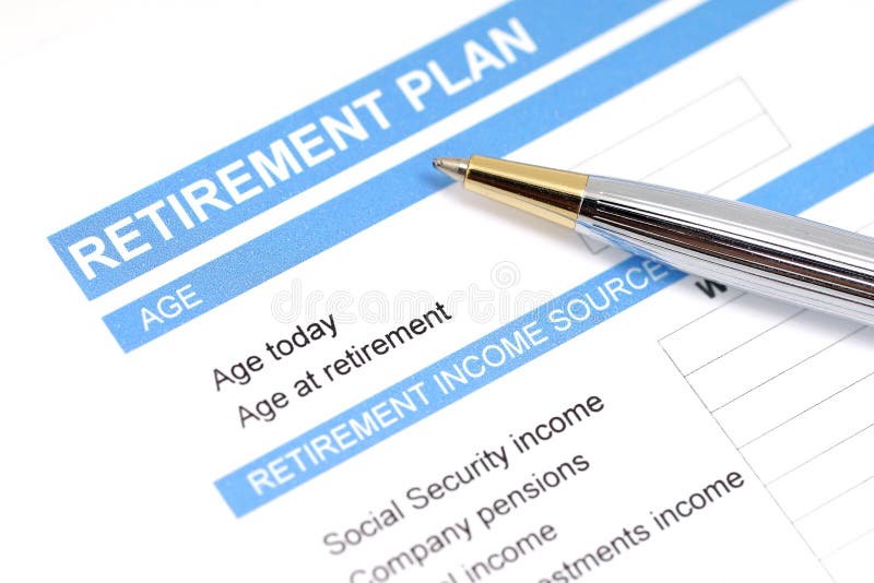 Retirement plan document stock photo. Image of fund, retire - 58142718