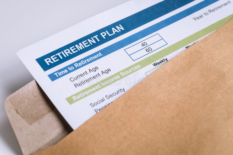 Retirement Planning Letter in Brown Envelope Opening Stock Image ...