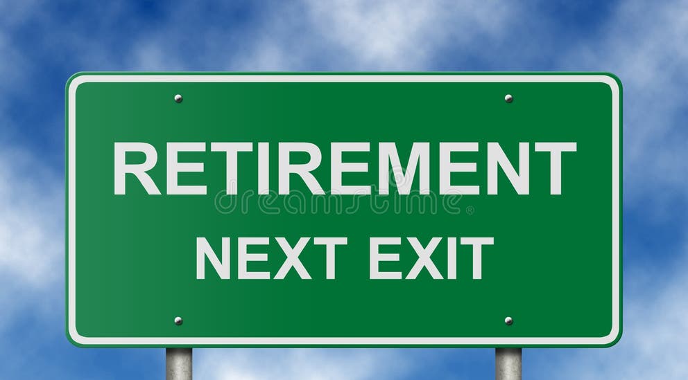 Retirement Road Sign stock image. Image of comfortable - 8089175