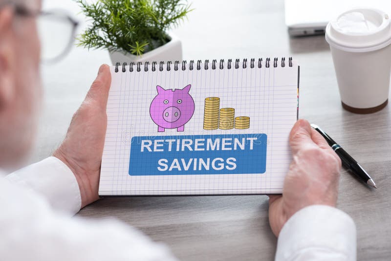 Retirement Savings Concept on a Notepad Stock Image - Image of economy ...
