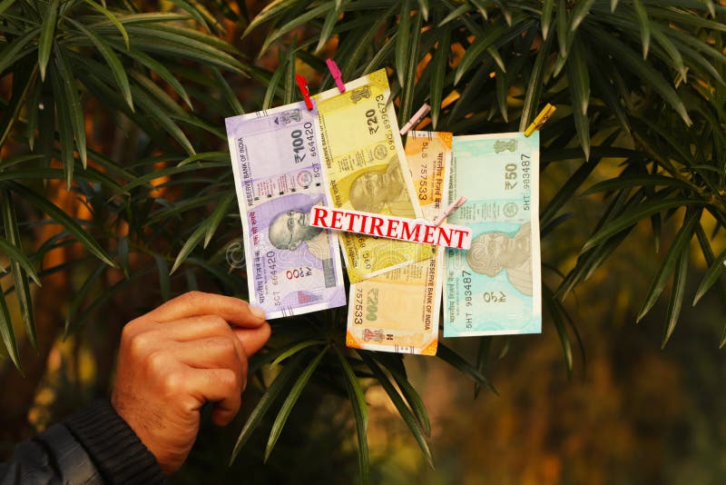 Retirement Text. Indian Currency. Stock Image - Image of live, chat ...