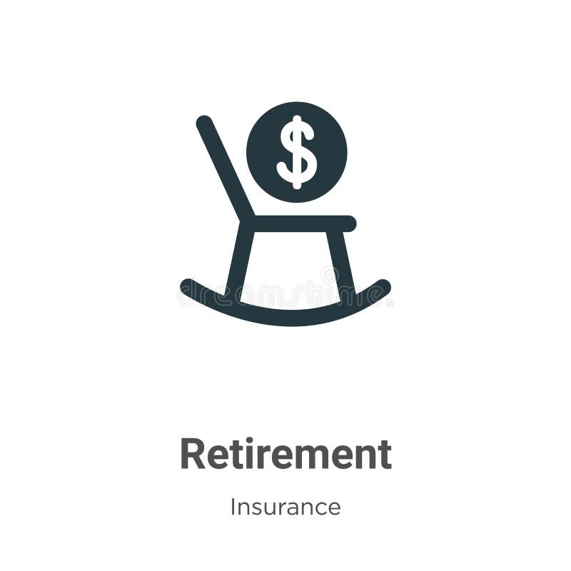 Retirement Icon Vector Sign And Symbol Isolated On White Background ...