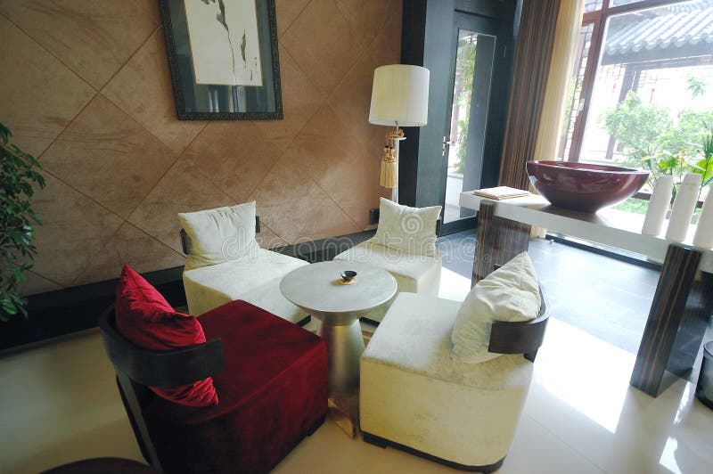 Retiring Room with Table and Chairs Stock Photo - Image of retiring ...