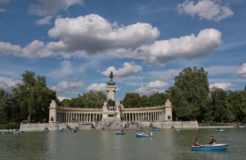 Retiro Park Madrid Spain stock photo. Image of park, boat - 53482034