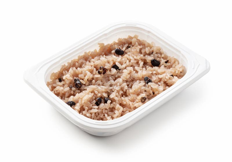 Retort Packets of Sekihan Red Rice Placed on a White Background Stock ...