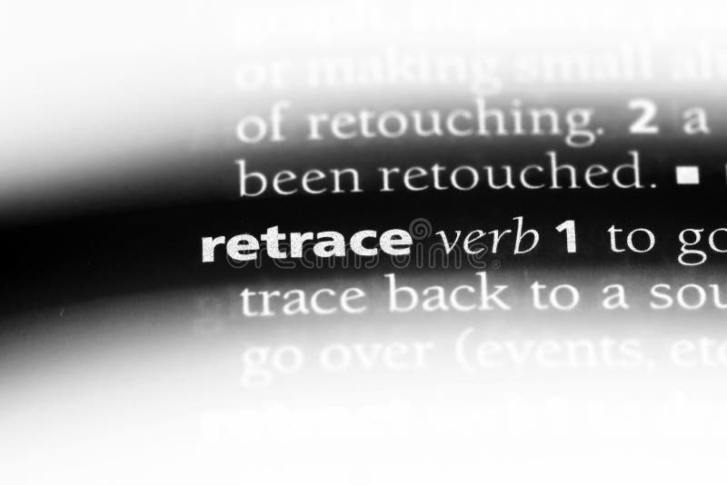 Retrace stock photo. Image of macro, info, isolated - 126614320