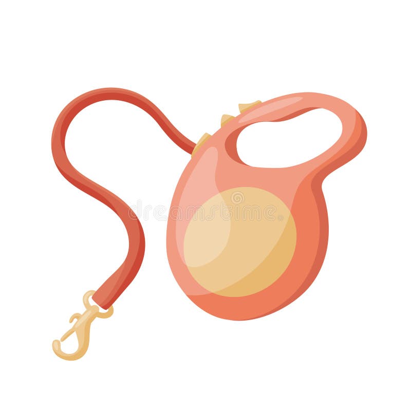 Retractable Dog Leash. Vector Illustration. Stock Vector - Illustration ...