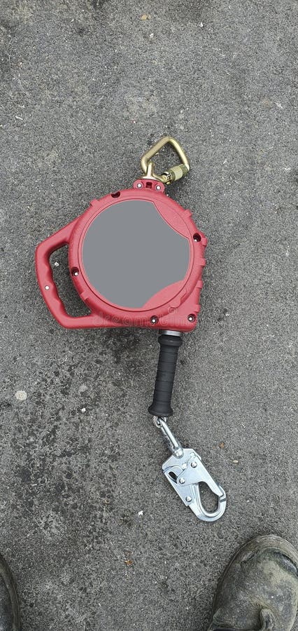 Retractable Fall Arrest System for Work at Height Stock Image - Image ...
