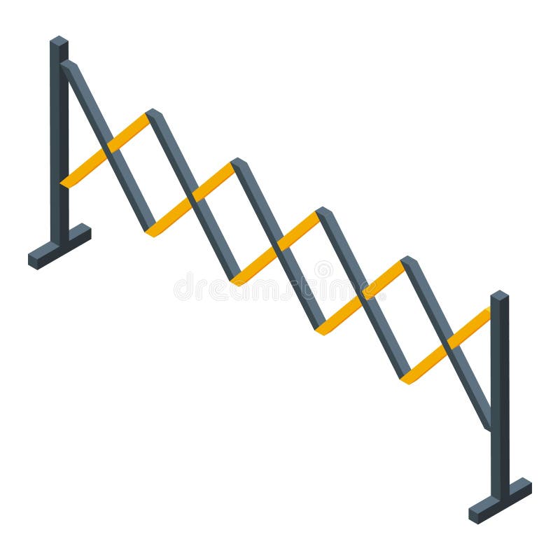 Retractable Fence Barrier Limiting Access To Restricted Area Stock ...