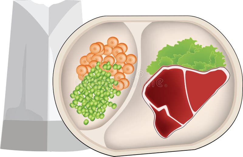 Retractable Plate with Food and Schef Hat- Stock Vector - Illustration ...