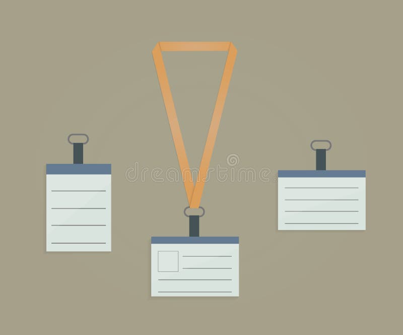 Name Tag Badge Retractor Stock Illustrations – 188 Name Tag Badge ...