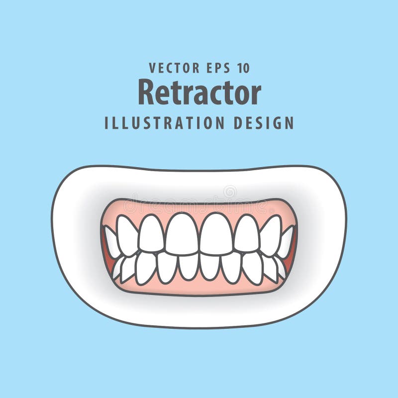 Retractor a Tool of Dentistry Illustration Vector on Blue Background ...