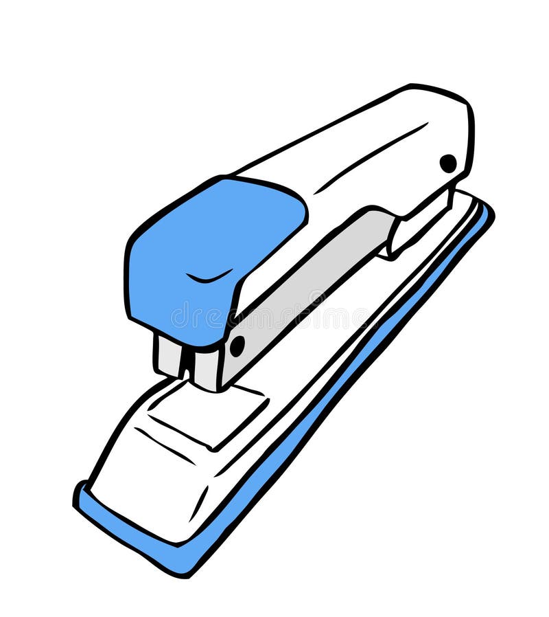 Retrait De Dessin Animé D'une Agrafeuse Illustration Stock ...