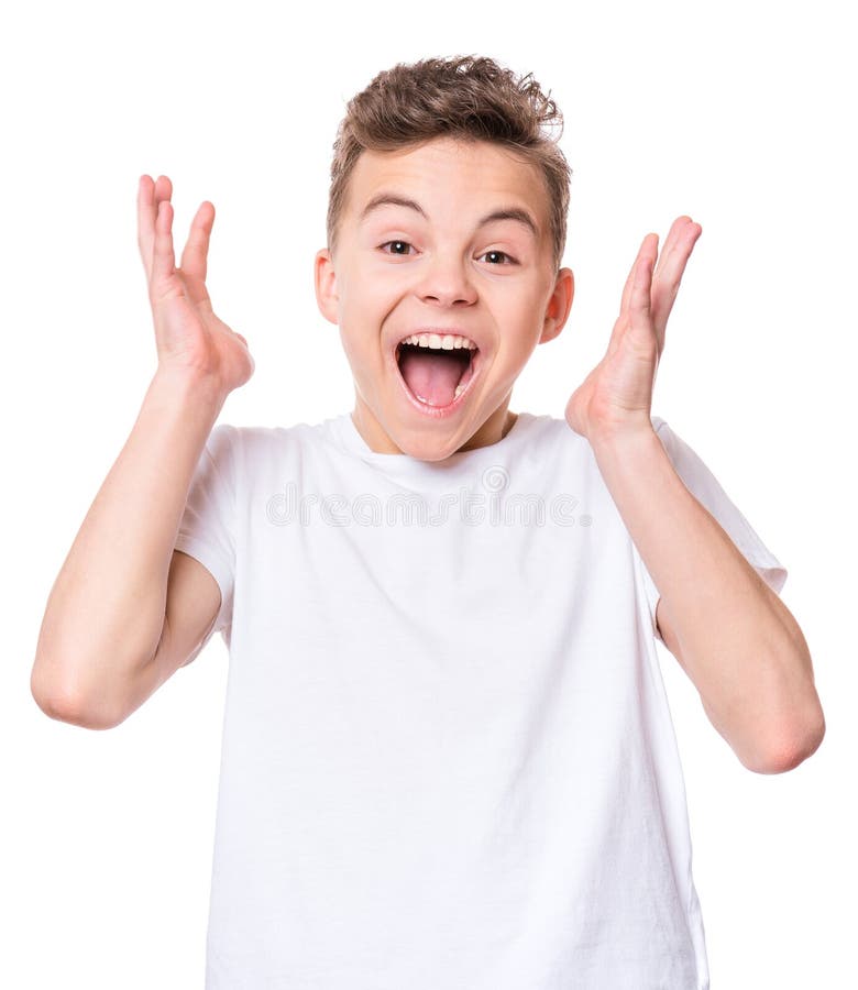 Retrato Adolescente Do Menino Imagem de Stock - Imagem de felicidade ...