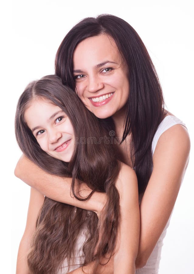 Retrato Da Matriz E Da Filha Bonitas Foto de Stock - Imagem de feliz ...