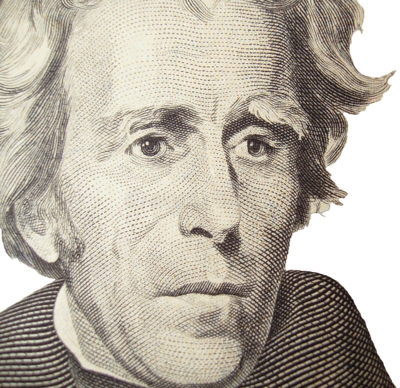 Retrato de Andrew Jackson imagen de archivo. Imagen de truncamiento ...