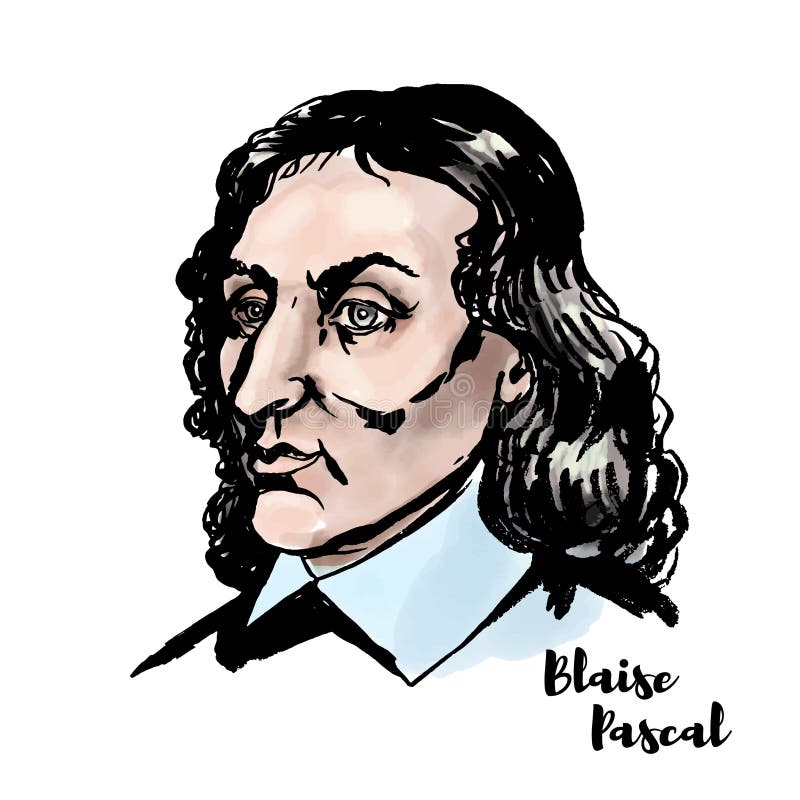 Retrato De Blaise Pascal, Vector Ilustración del Vector - Ilustración ...