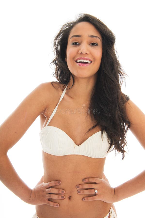 Retrato De La Mujer Negra En El Bikini Blanco Imagen de archivo ... Retrato De La Mujer Negra En El Bikini Blanco Imagen de archivo ...