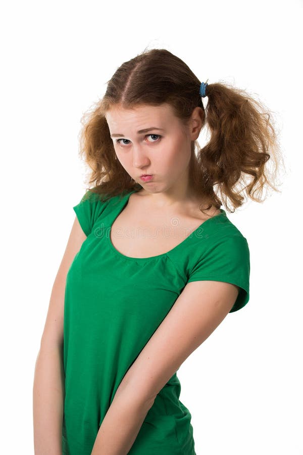 Retrato De La Mujer Ofendida Imagen de archivo - Imagen de pensativo ...